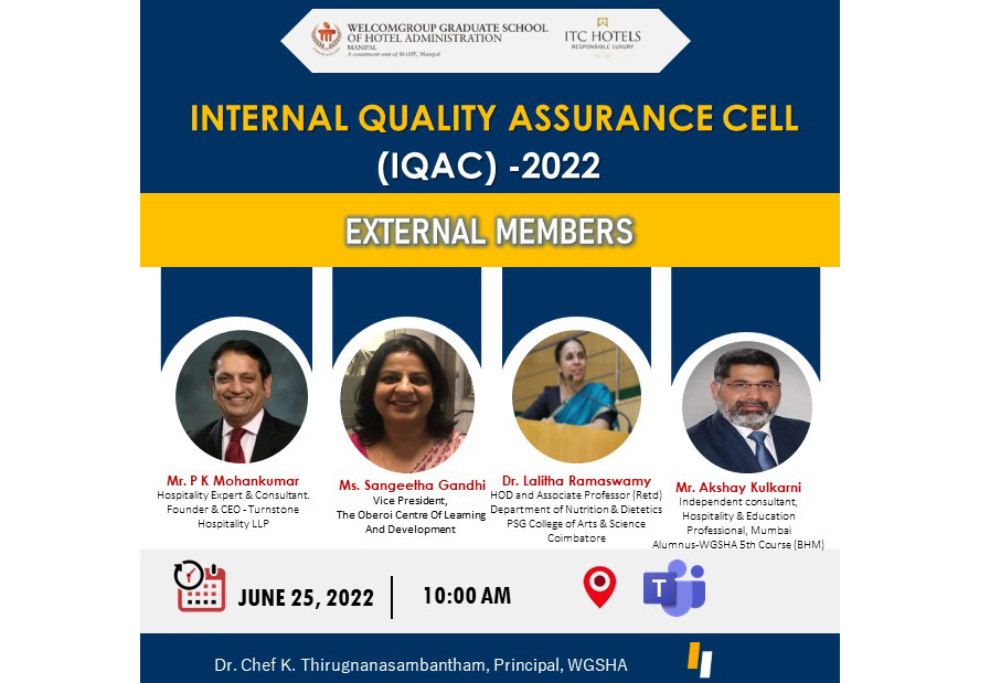 IQAC 5th meeting: WGSHA